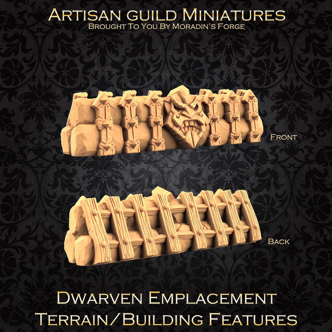 Dwarven Emplacement (prop, Terrain, Building) - 3D Printed Role Playing ...