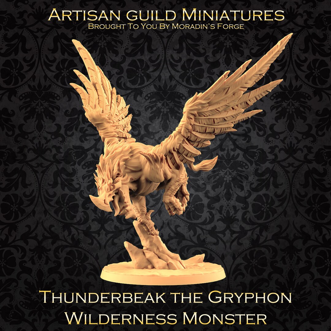 Thunderbeak the Grpyhon (beast, Monster, Griffin) - 3D Printed/ Hand ...