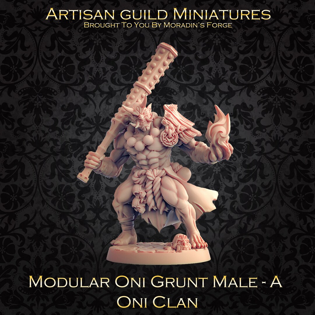 Modular Oni Grunt Male A orc, Ogre, Oni, Giant 3D Printed Role Playing ...