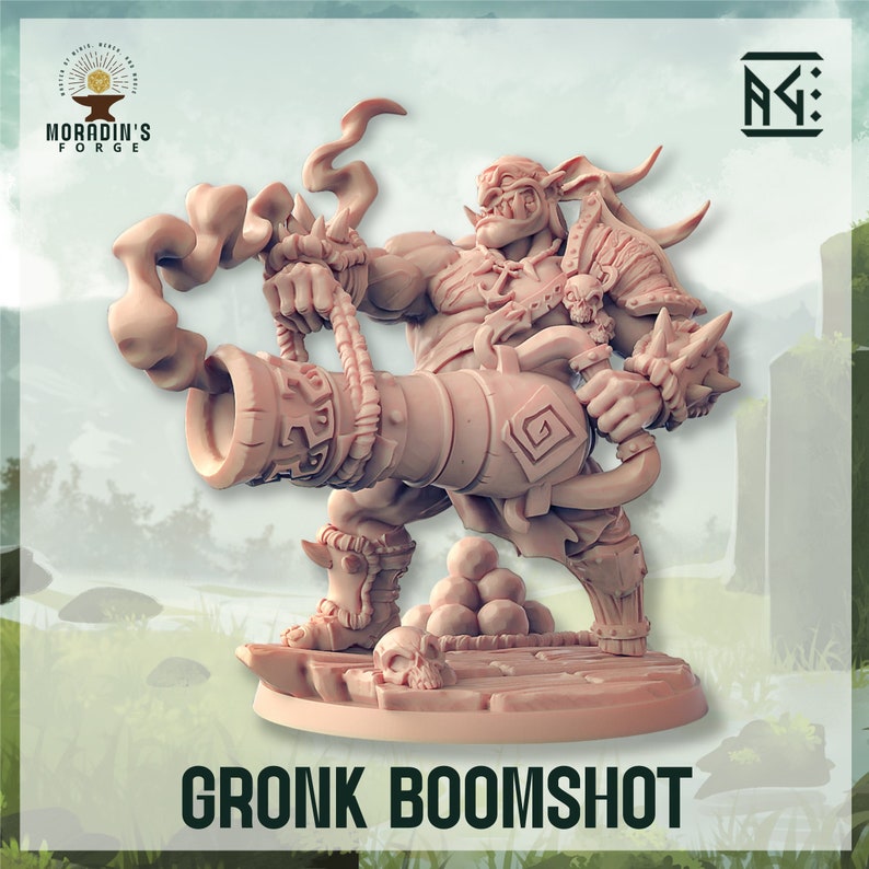 Gronk Boomshot (orc, Ogre, Giant, Pirate) - 3D Printed Roleplaying ...