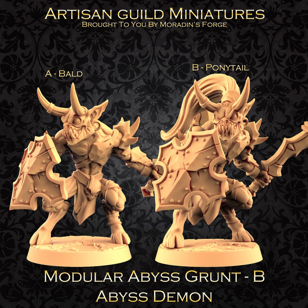 Modular Abyss Grunt B (fiend, Demon, Devil) - 3D Printed Role Playing ...