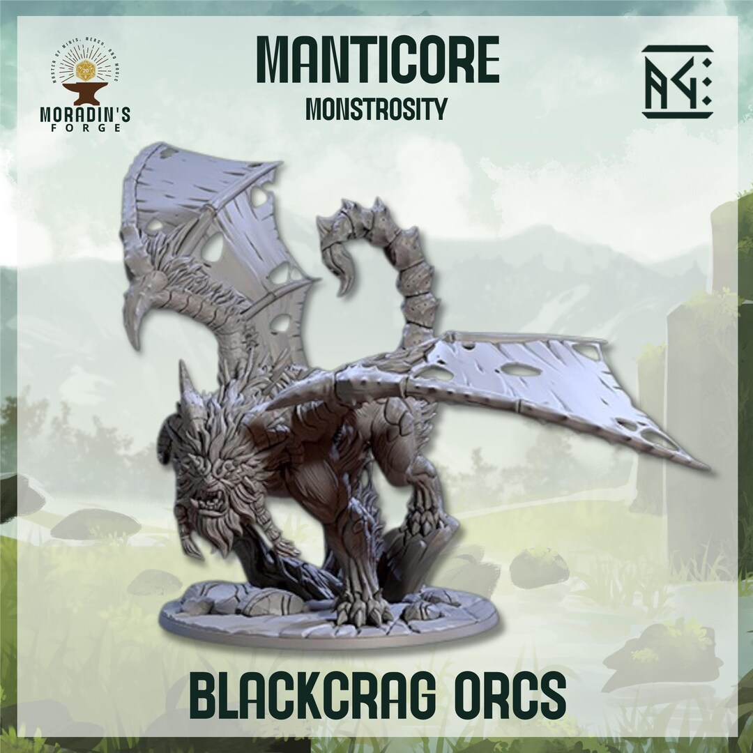 Goradrash the Manticore (monster, Monstrosity, Boss) - 3D Printed Role ...