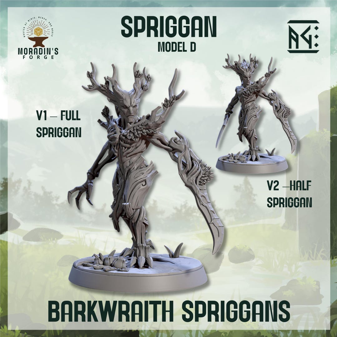 Barkwraith Spriggan D spriggan, Dryad, Nature Guardian 3D Printed Role ...