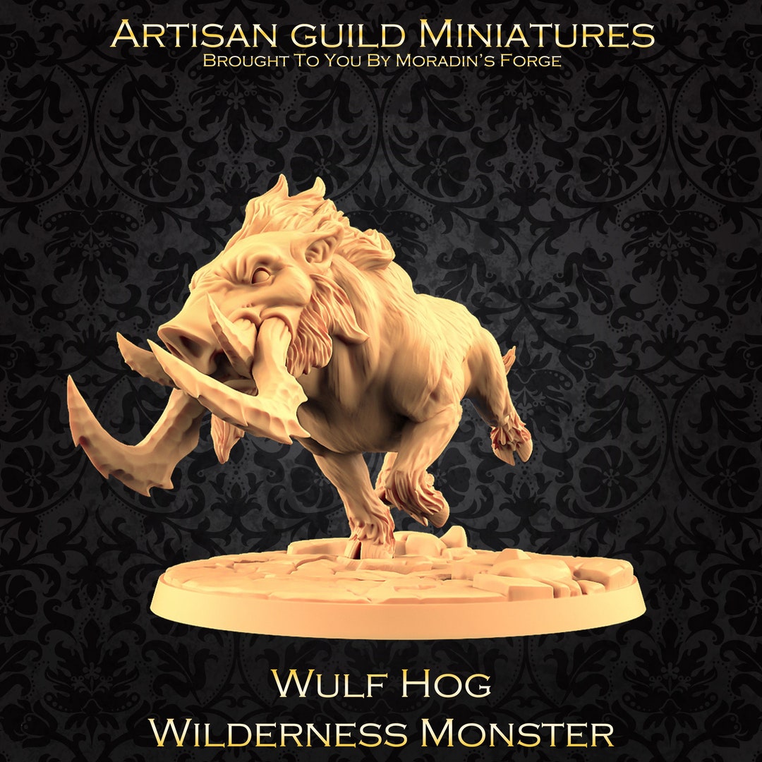 Wulf Hog (boar, Monster, Beast, Wildshape) - 3D Printed Role Playing ...