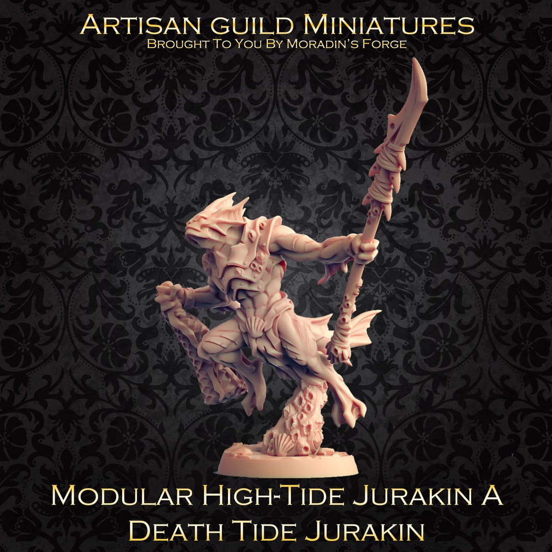 Modular High Tide Jurakin A merfolk, Fishfolk, Merrow, Locathah 3D ...
