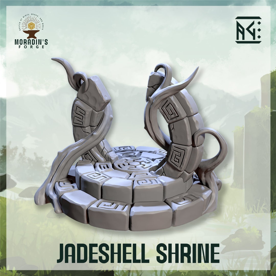 Jadeshell Shrine (prop, Terrain, Building) - 3D Printed Role Playing ...