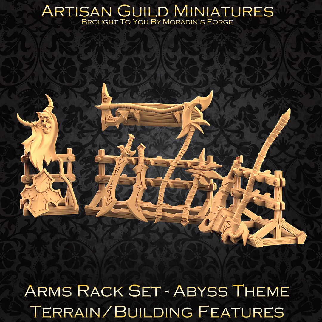 Abyss Theme Arms Rack (weapons, Props, Building Items) - 3D Printed ...