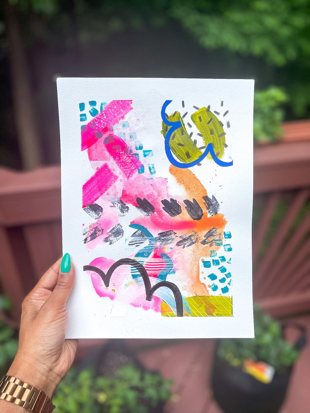 Pitter Patter Mixed Media Original Painting - Etsy