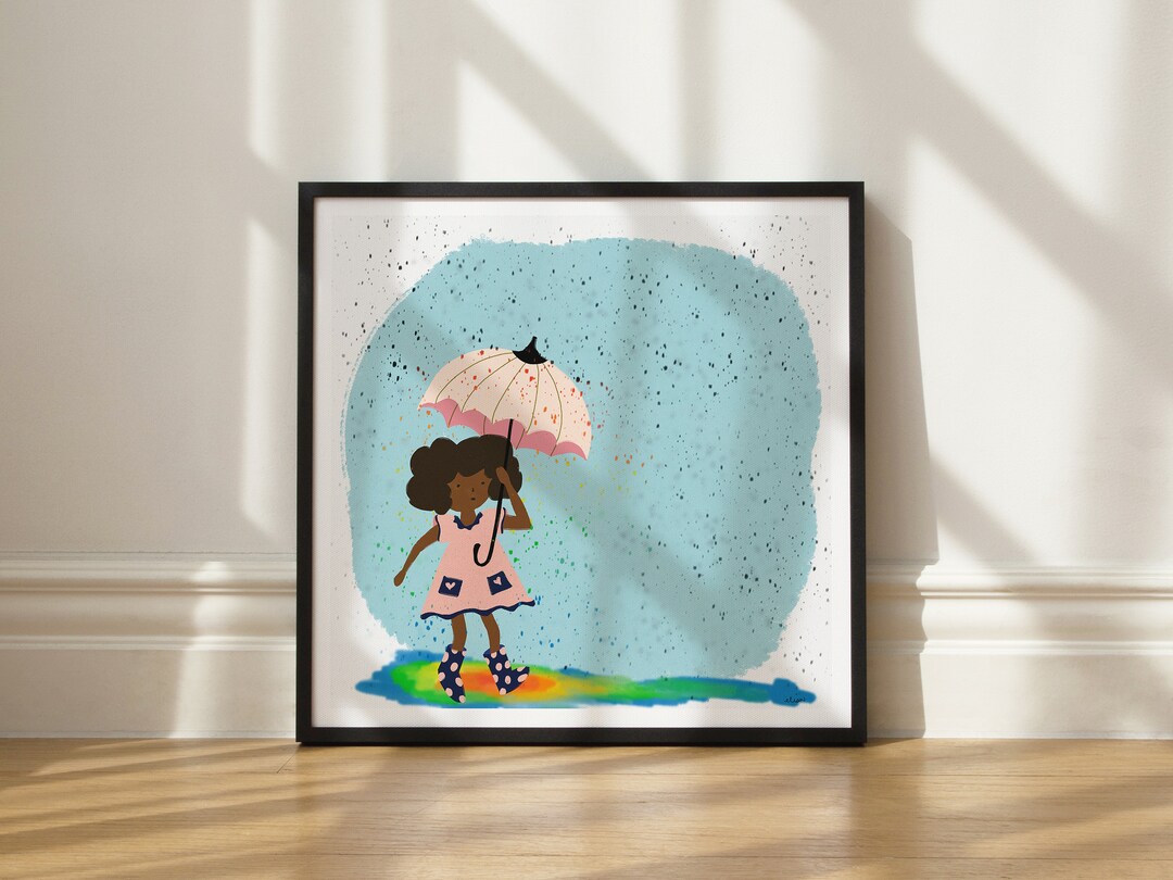 Rainbow Rain Art Print by Elisa Bell (UNFRAMED) | Giclée Art Print on ...