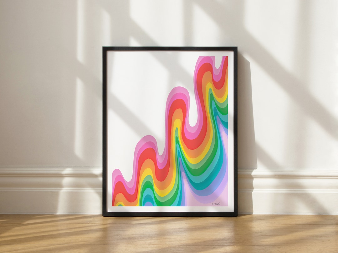 Groovy Ribbon Art Print by Elisa Bell (UNFRAMED) | Giclée Art Print on ...