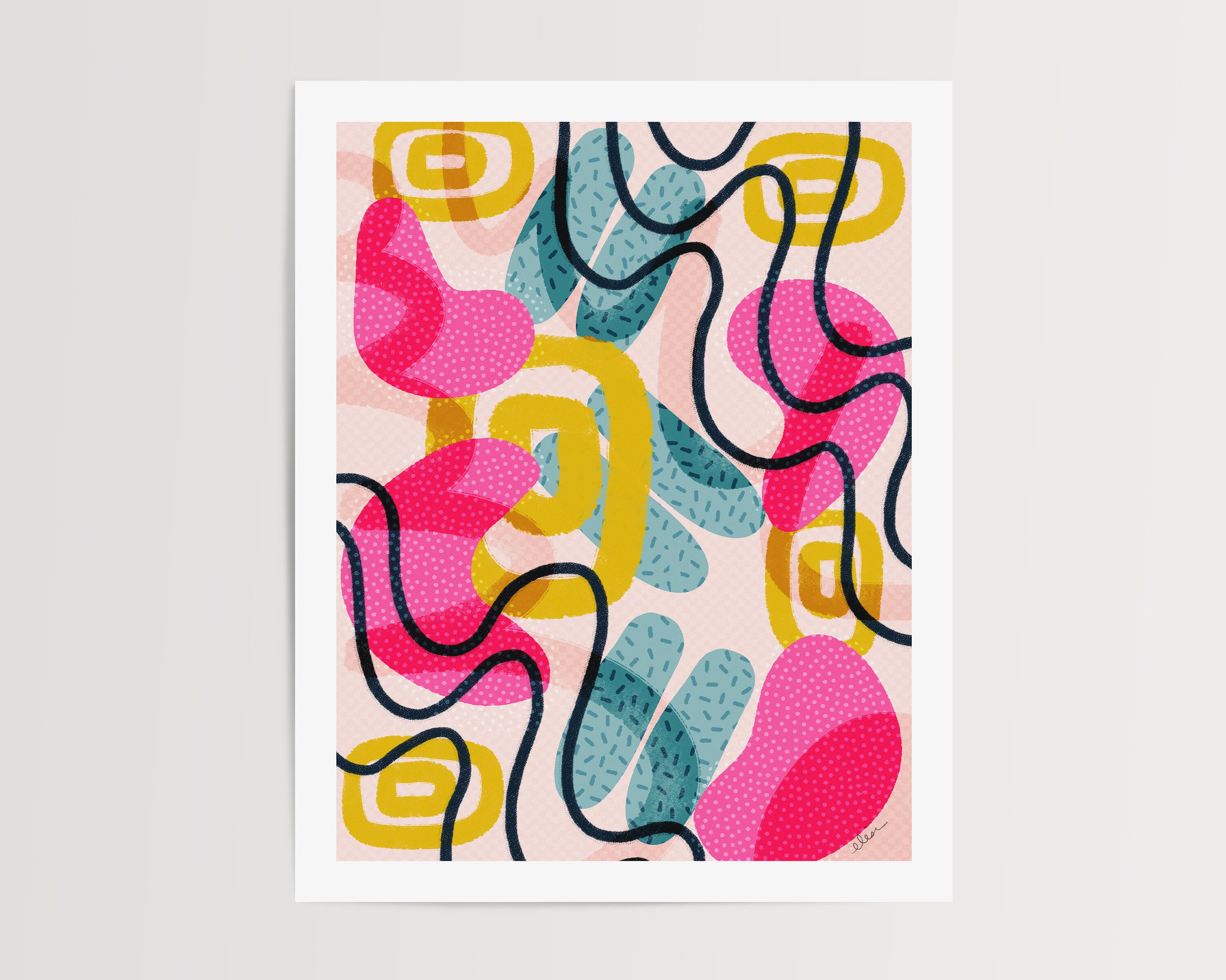 Pink Bananas art printable | Printable | Digital download | Pink ...
