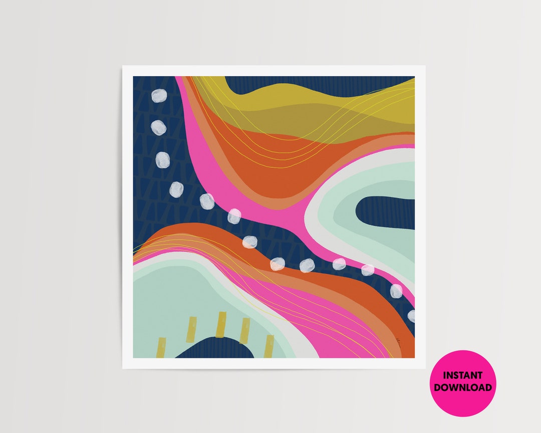Electric Path Art Printable | Printable | Digital Download | Color ...