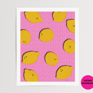Citrus Smiles Art Printable | Printable | Digital Download | Abstract ...