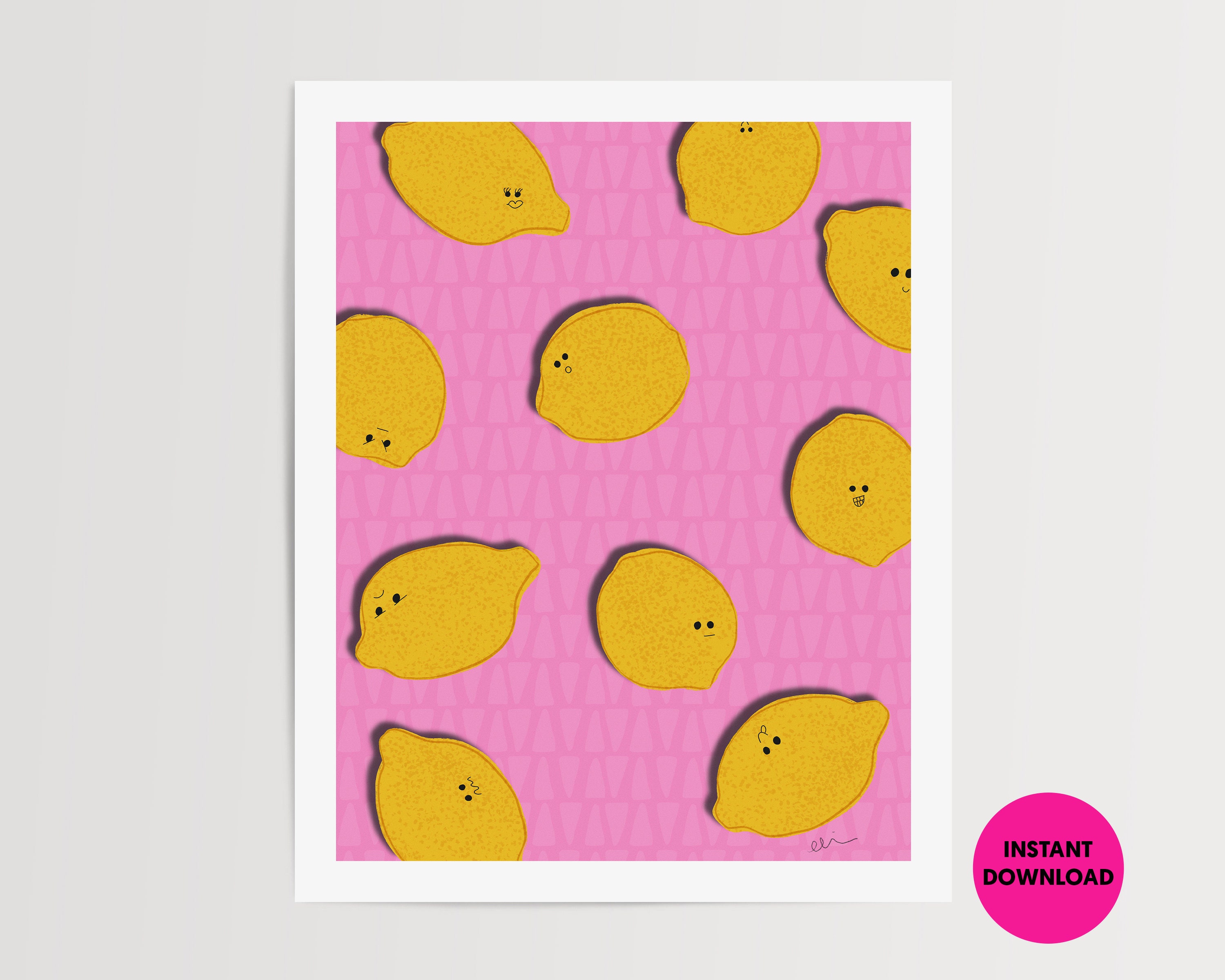 Citrus Smiles Art Printable | Printable | Digital Download | Abstract ...