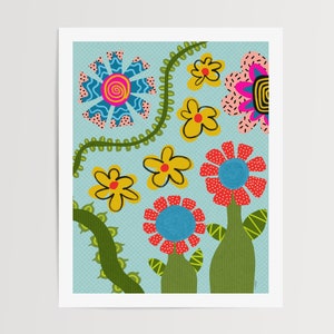 Abstract Flowers 05 Art Printable | Printable | Bold Floral Abstract ...
