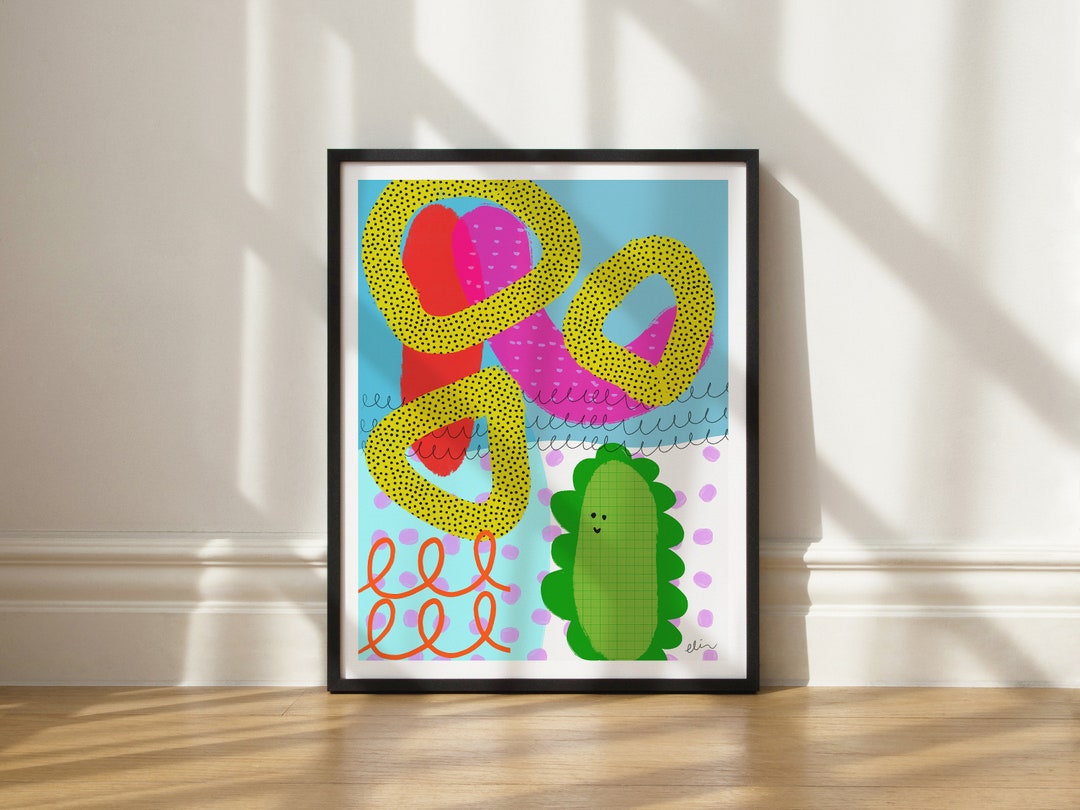 Happy Pickle Art Print by Elisa Bell (UNFRAMED) | Giclée Art Print on ...