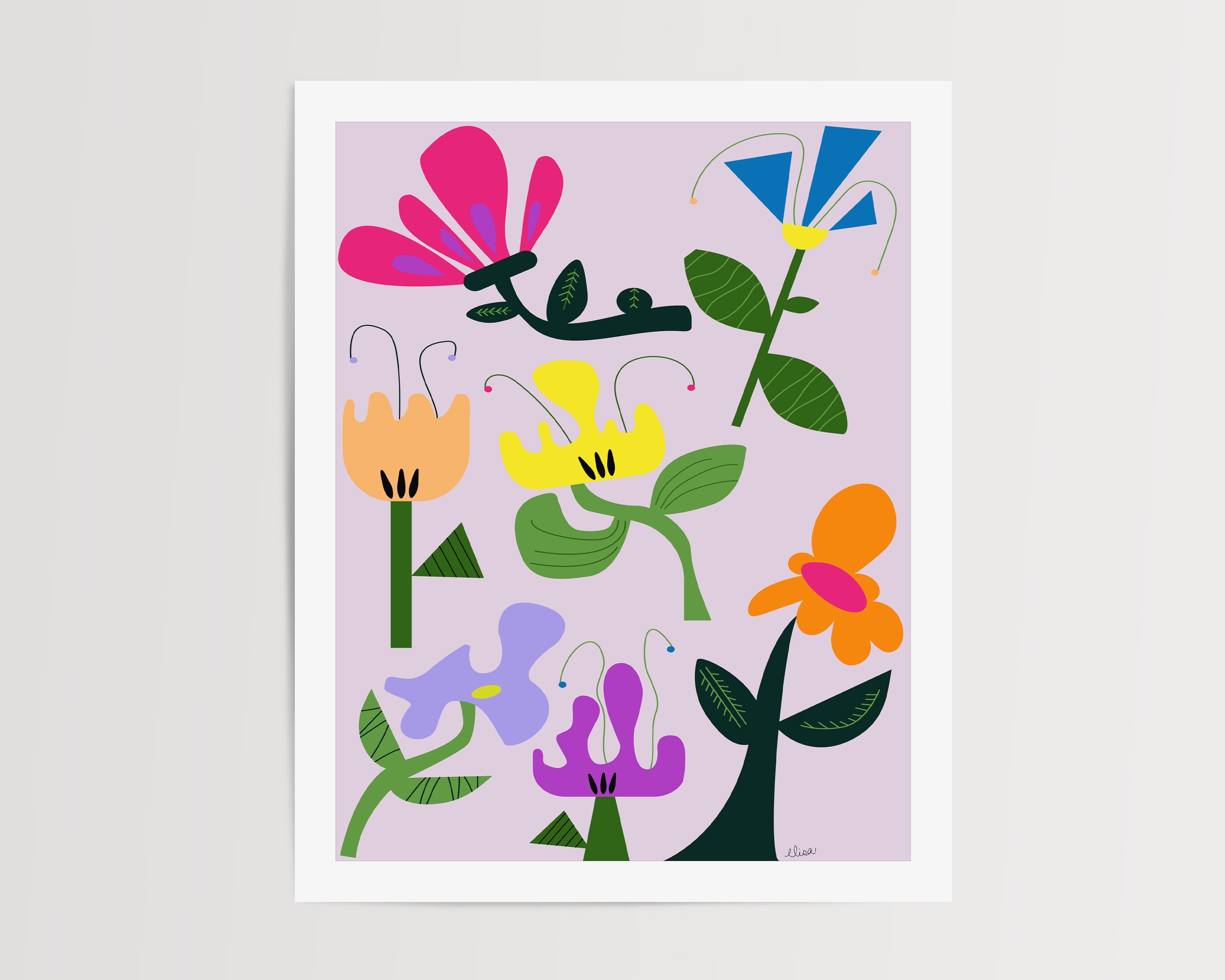 Abstract Flower 01 Art Printable Printable Floral Abstract Digital ...