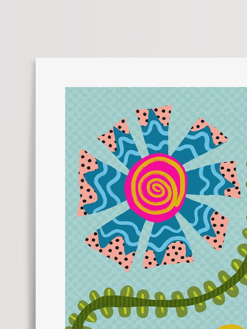 Abstract Flowers 05 Art Printable | Printable | Bold Floral Abstract ...