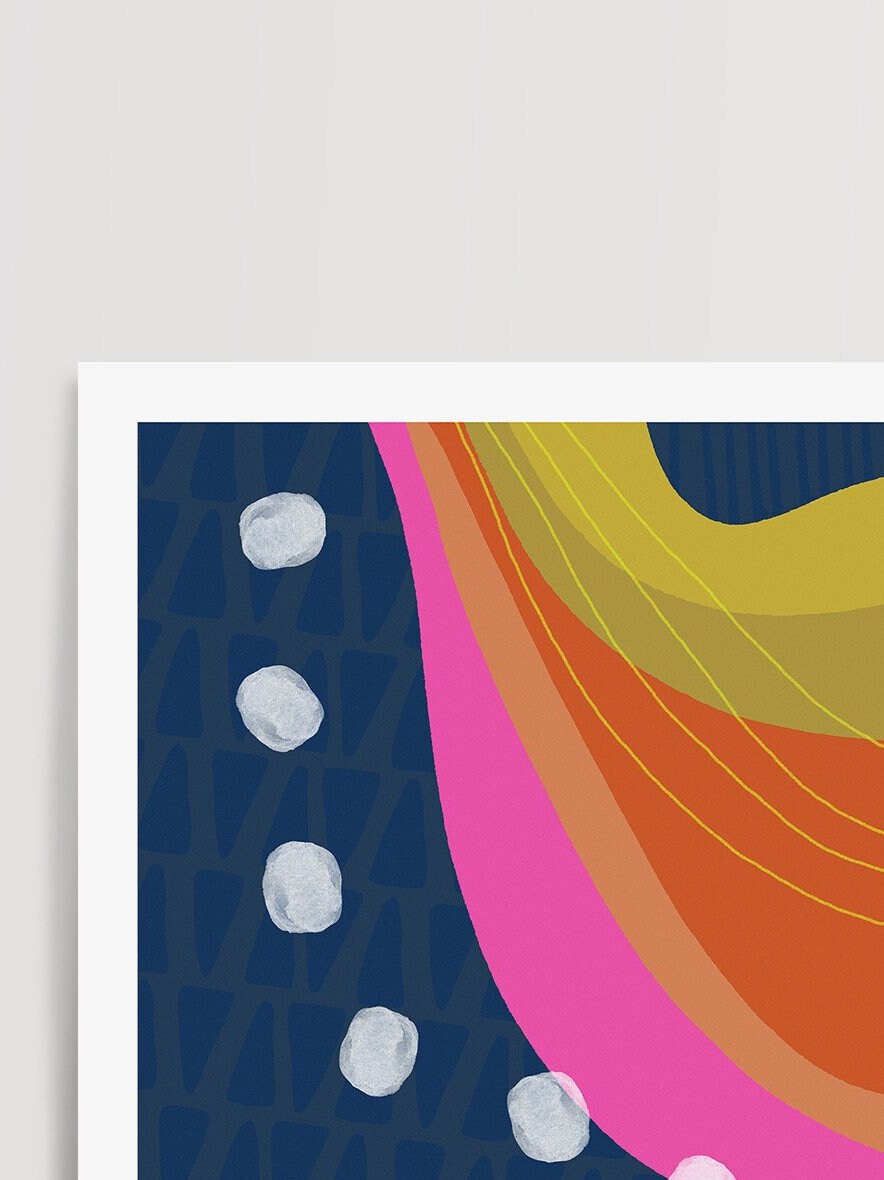 Electric Path Art Printable Printable Digital Download Color Block Art ...