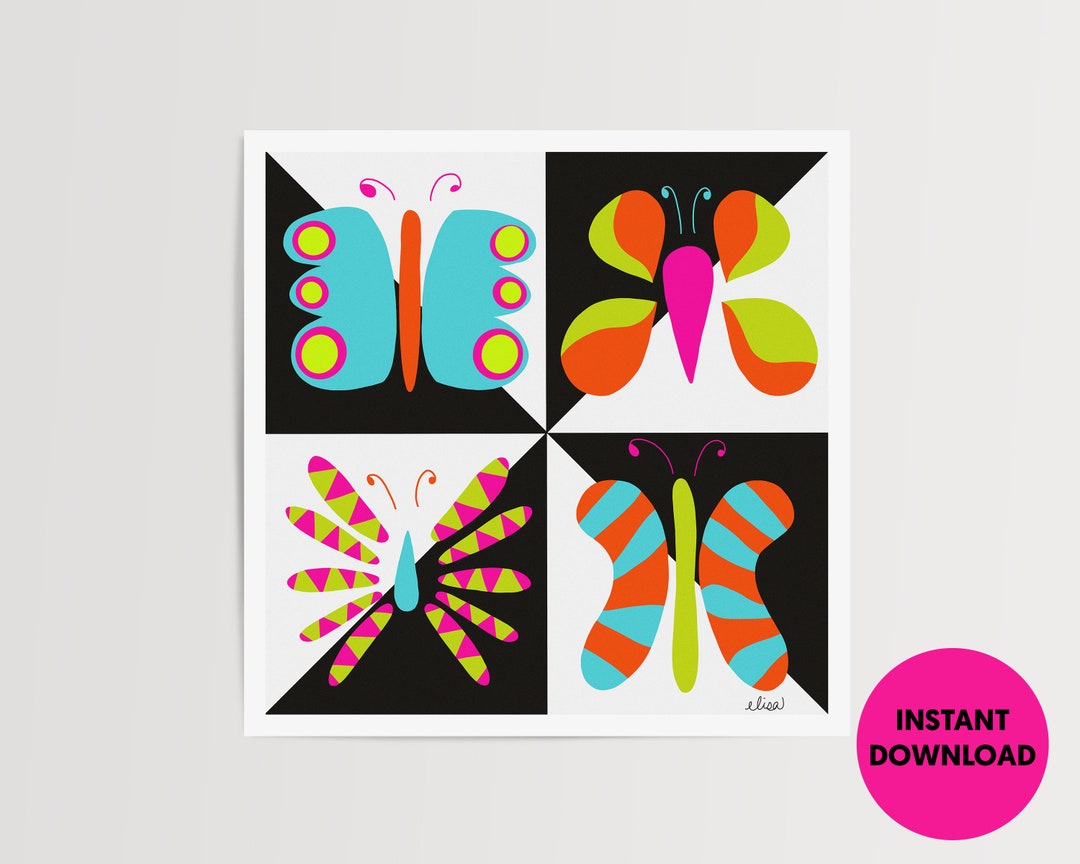 Flutter Art Printable | Printable | Butterfly | Digital Download ...
