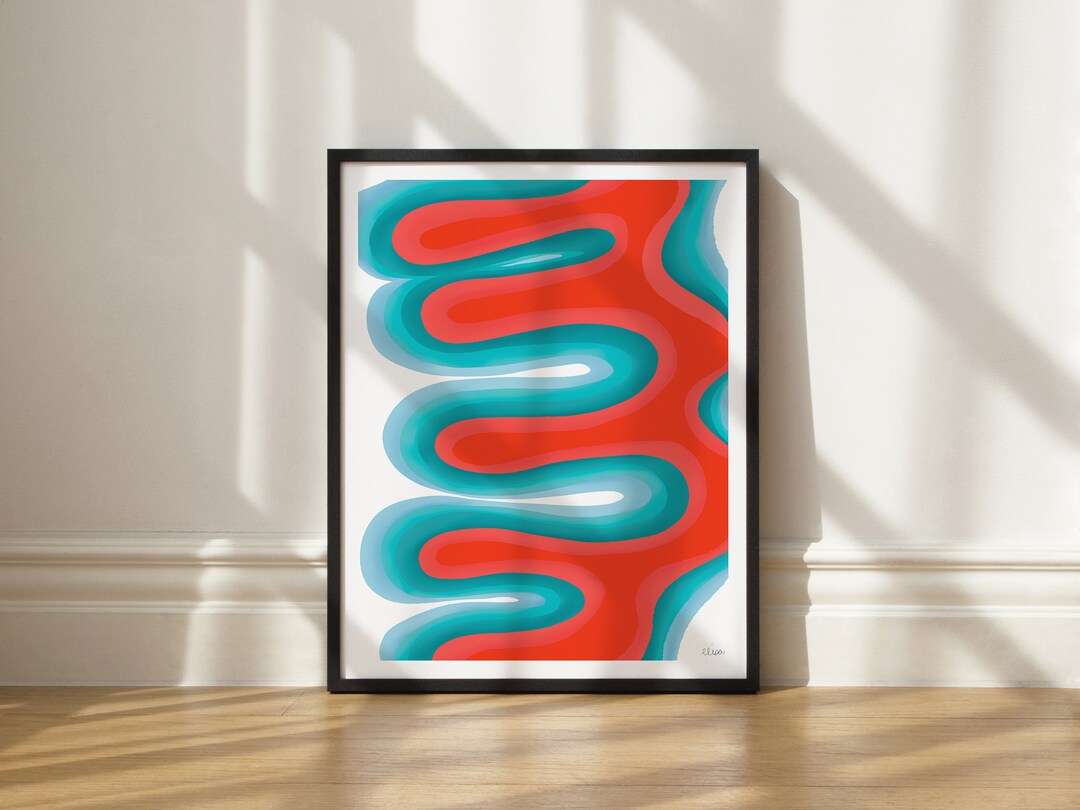Radiating Curves Art Print by Elisa Bell (UNFRAMED) | Giclée Art Print ...