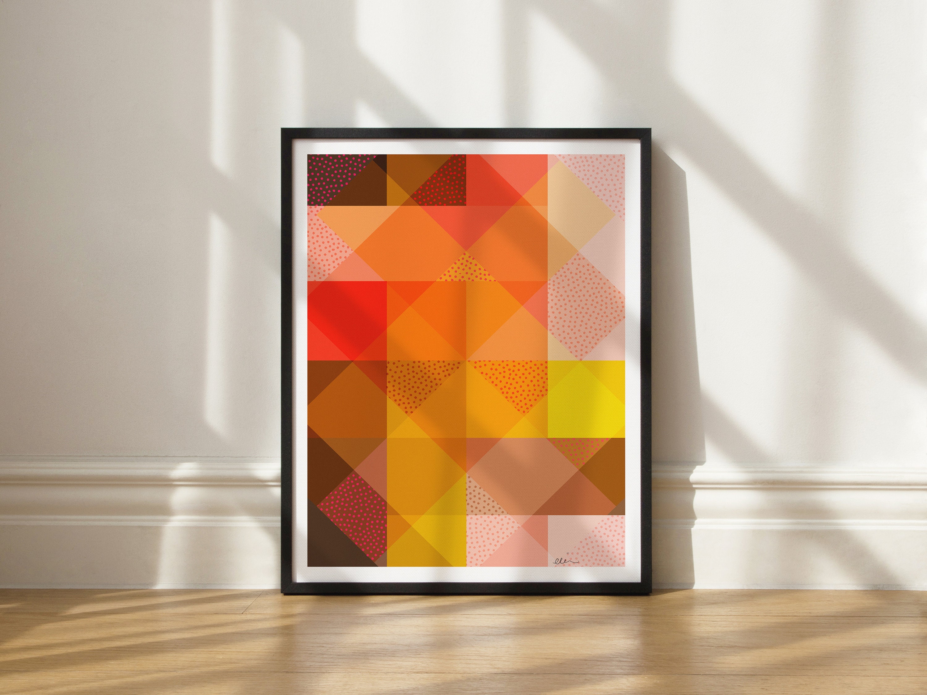 Campfire Pixels Art Print by Elisa Bell UNFRAMED Giclée Art Print on ...