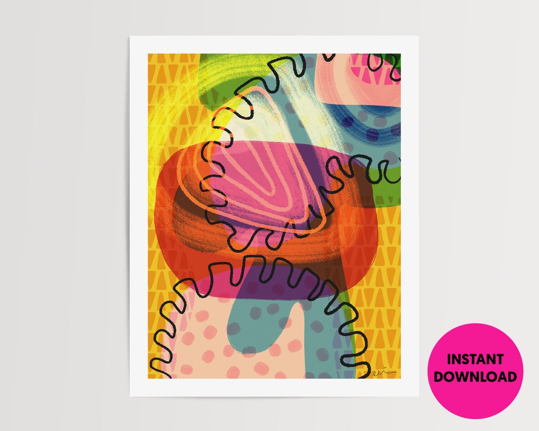 Broken Rainbow Art Printable | Printable | Digital Download | Abstract ...