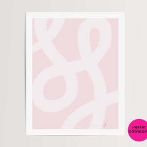 Cursive in Soft Pink Art Printable | Printable | Digital Download ...