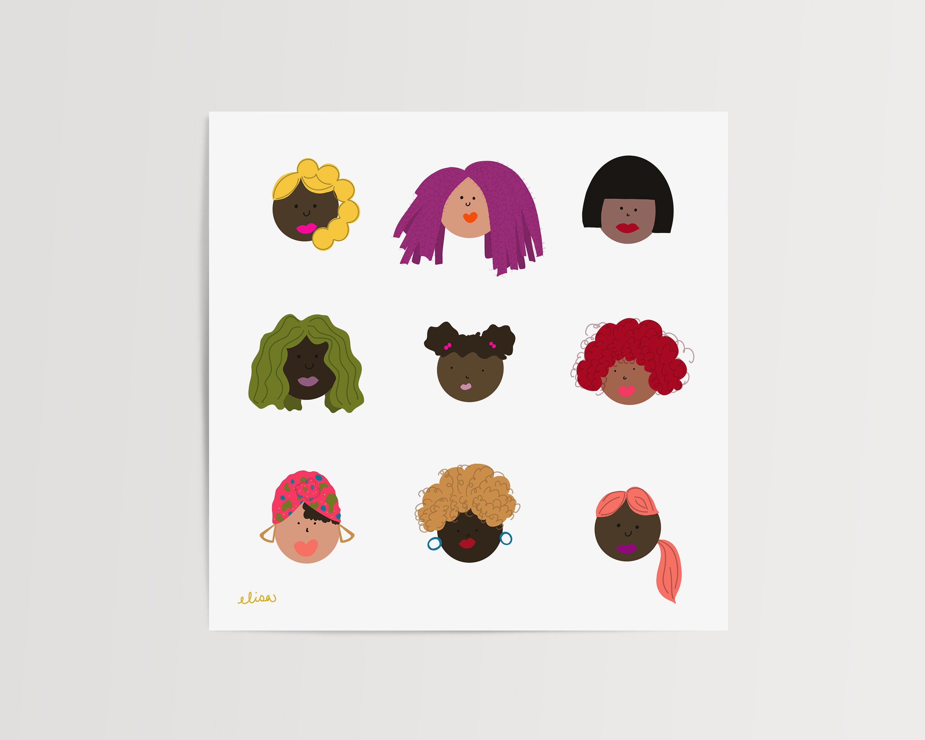 Melanin Versatility Art Printable Printable Black Hairstyles Digital ...