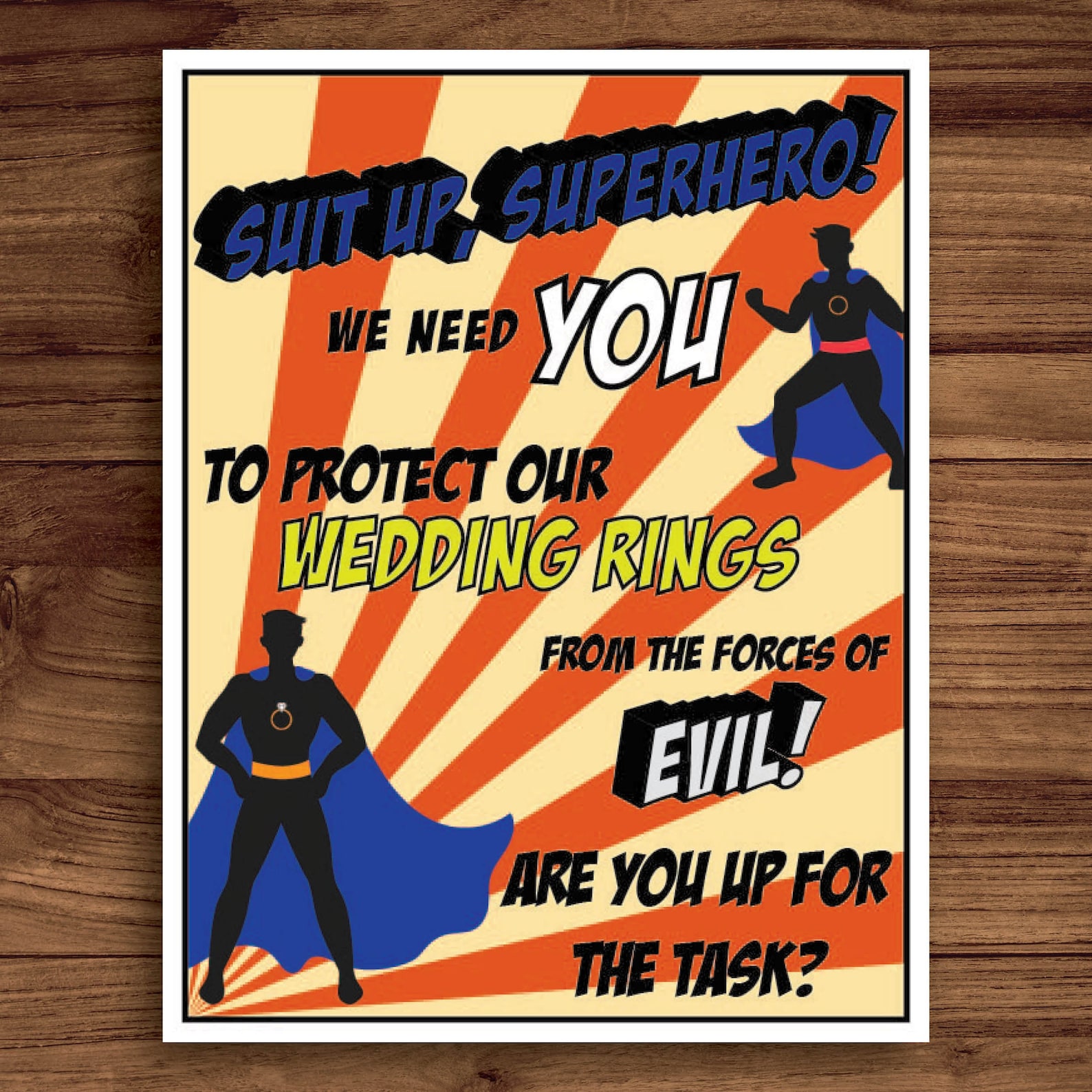Superhero Ring Bearer Proposal Ring Security Instant Digital Download ...