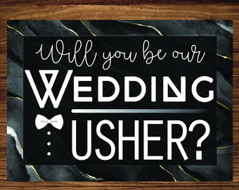 Usher Proposal Cards Will You Be Our Usher Invitation, DIY Wedding Card ...