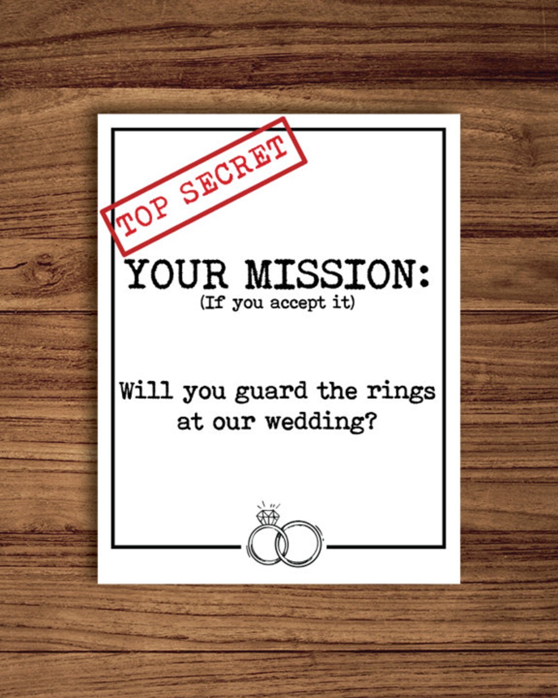 Ring Bearer Proposal, Ring Security, Digital Download, DIY Custom - Etsy