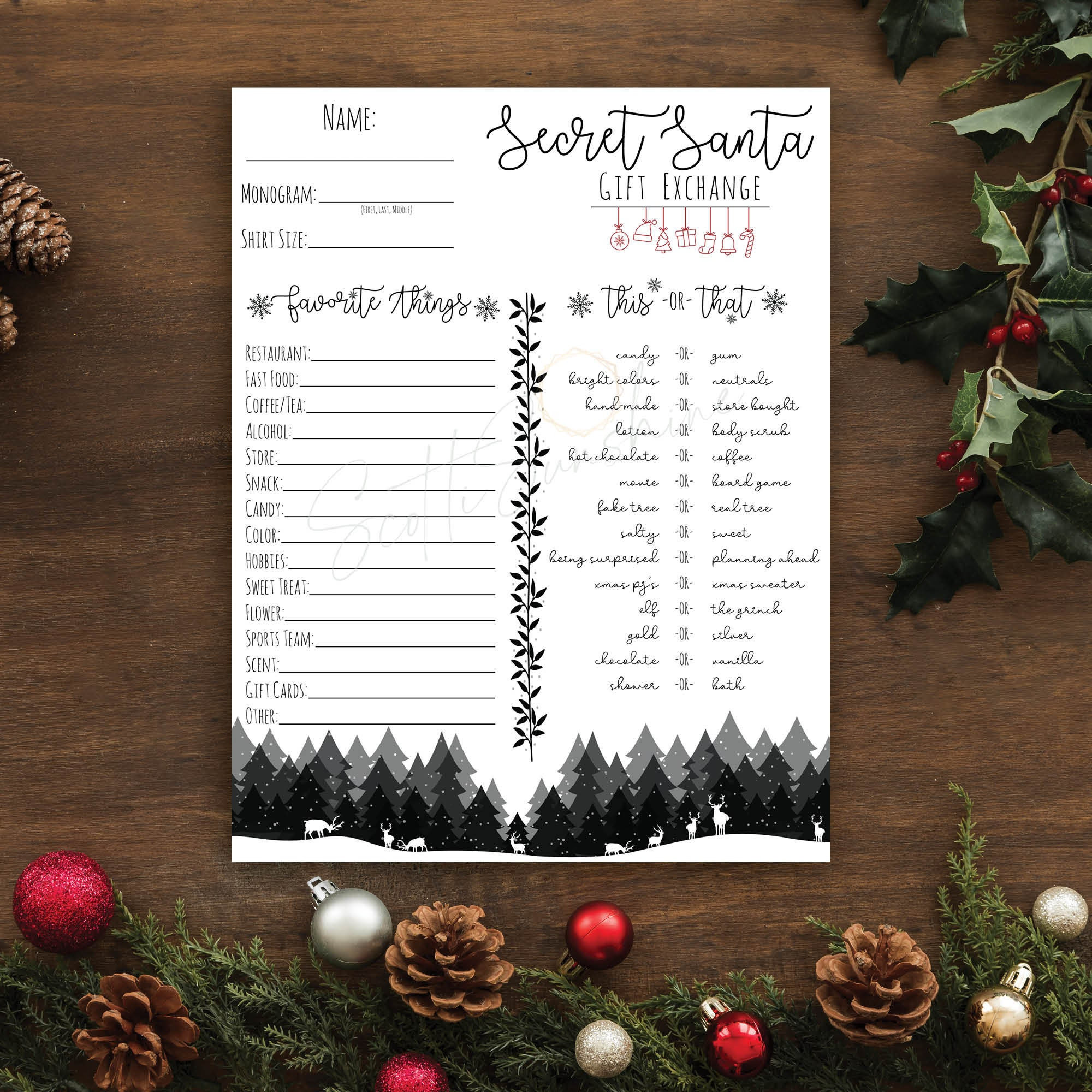 Secret Santa Questions, Gift Exchange, Christmas, Kids Holiday ...