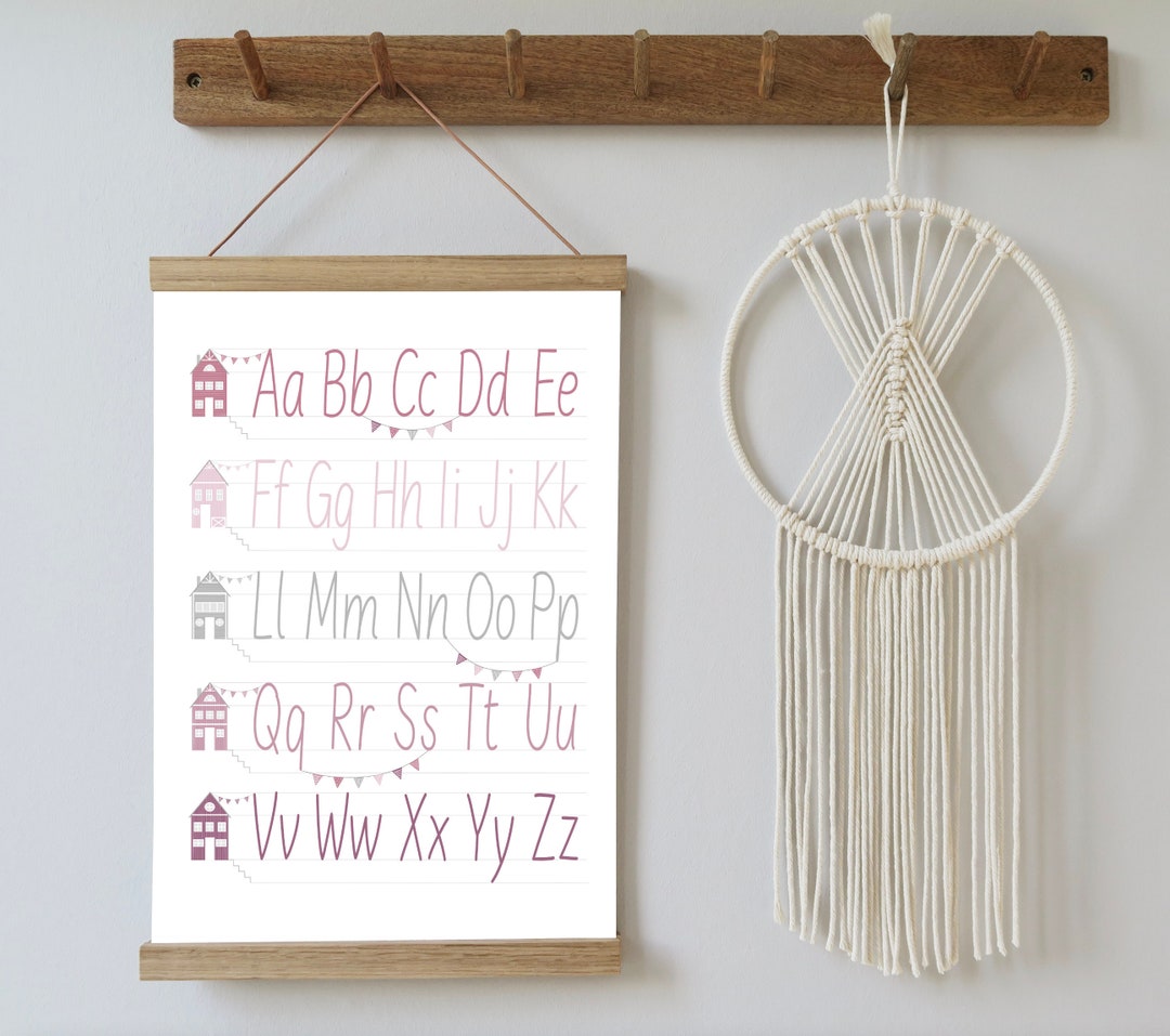 ABC Row House / the Alphabet With Upper and Lower Case Letters Pink ...