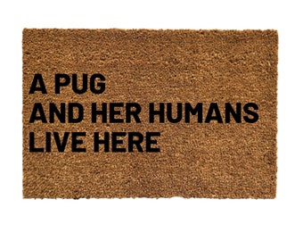 Pug Door Mat | Etsy