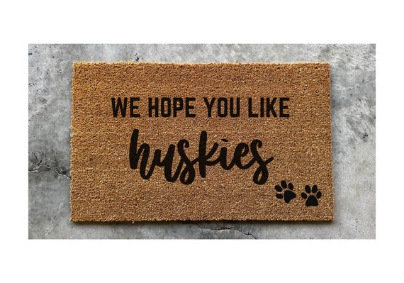 Front Door Decor Welcome Sign Wood Sign Siberian Husky Front Door Sign ...