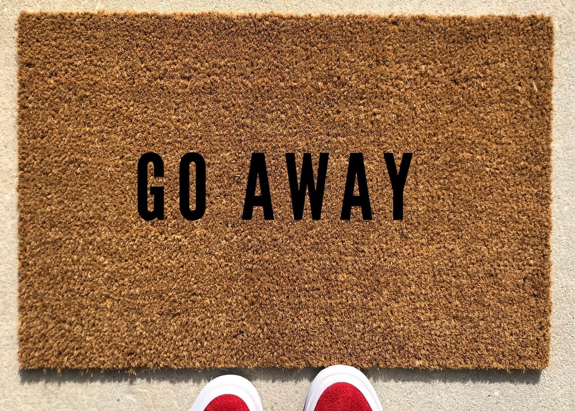 Go away Door mat Funny Welcome Mat Funny Doormat Go Away | Etsy Go away Door mat Funny Welcome Mat Funny Doormat Go Away | Etsy