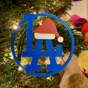 LA Dodgers Christmas Ornament - Etsy