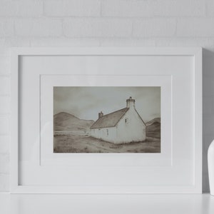 Crofters Cottage - Original Graphite Drawing on Paper - Only One ...