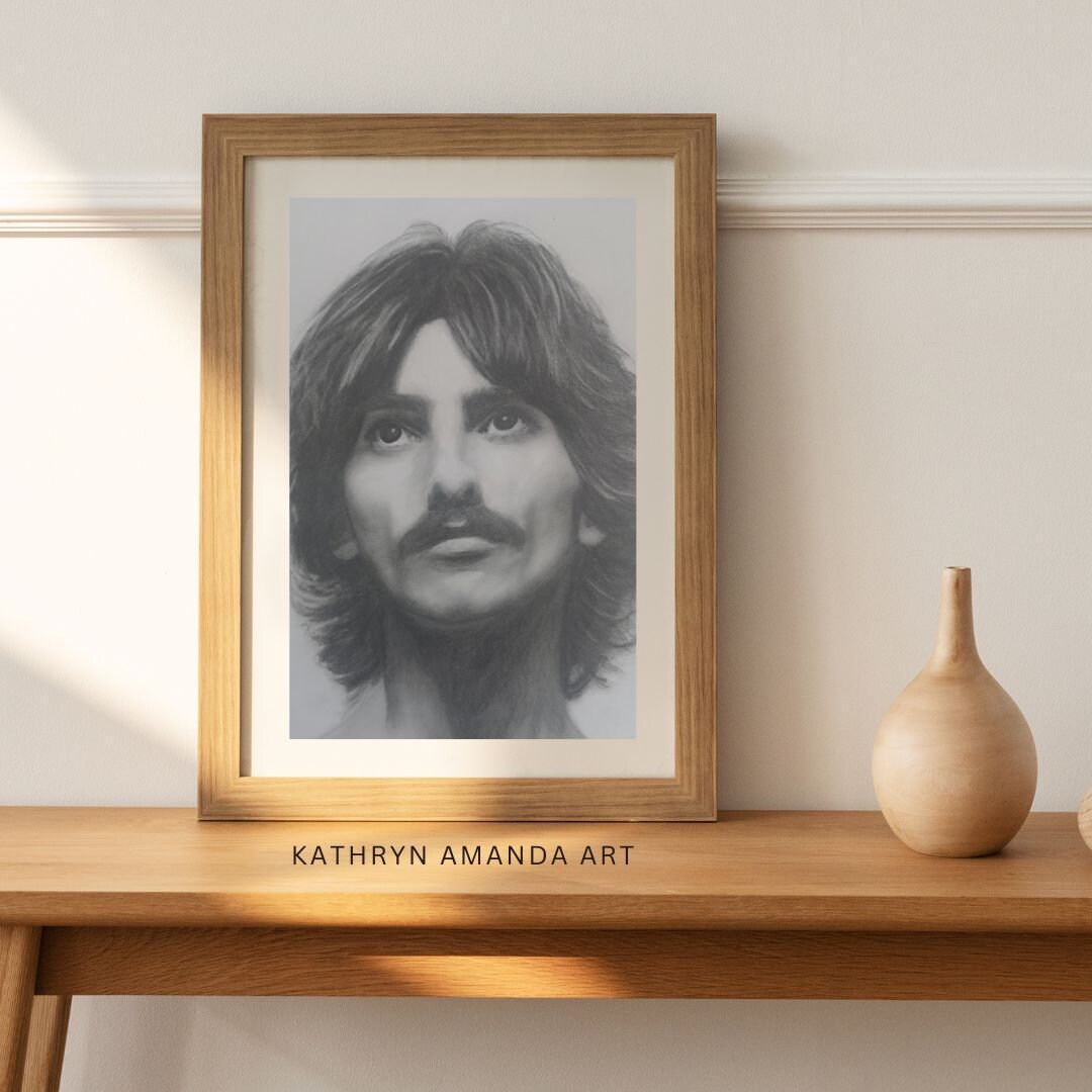 George Harrison Digital Download Portrait Wall Art Digital Printable ...