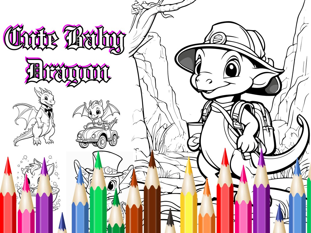 Cute Baby Dragon Adventure, Instant Accessible, Pdf Download. 30 ...