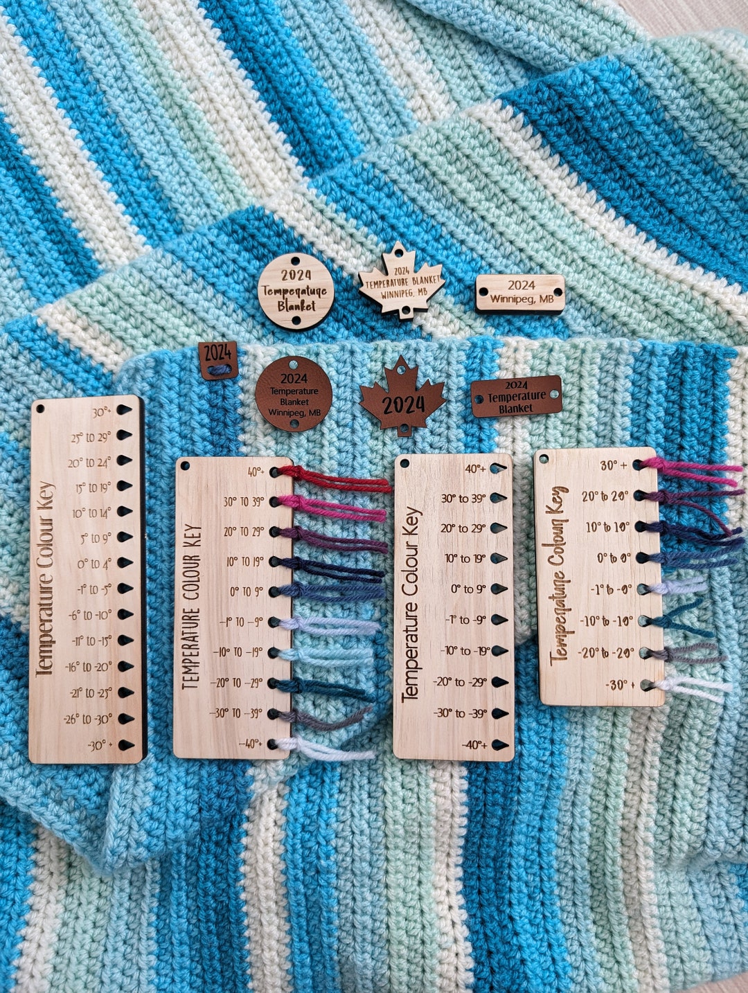 Canadian/celsius Wood Temperature Blanket Colour Key / Guide With ...