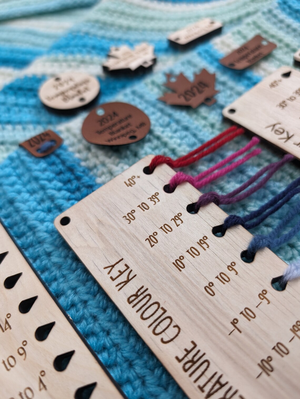 Canadian/celsius Wood Temperature Blanket Colour Key / Guide With ...