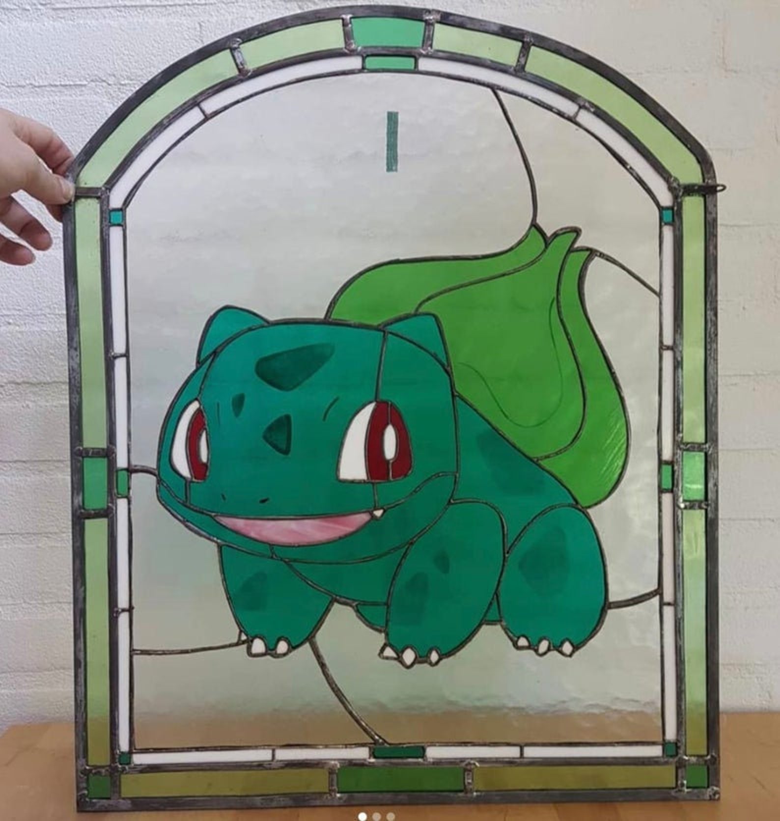 Bulbasaur Inspired Stained Glass Pattern - Etsy