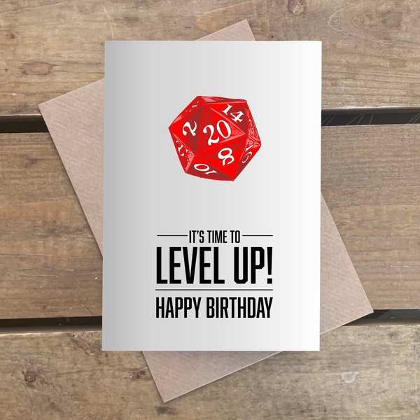 D20 Birthday Card - Etsy UK