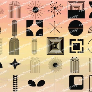 Mid Century Modern Shapes Svg, Retro Shapes Svg, Minimalist Svg Designs ...