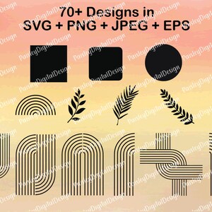 Mid Century Modern Shapes Svg, Retro Shapes Svg, Minimalist Svg Designs ...