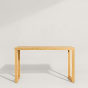 Natural Oak Minimalist Desk for Home and Office - 100% Solid Oak Wood ...