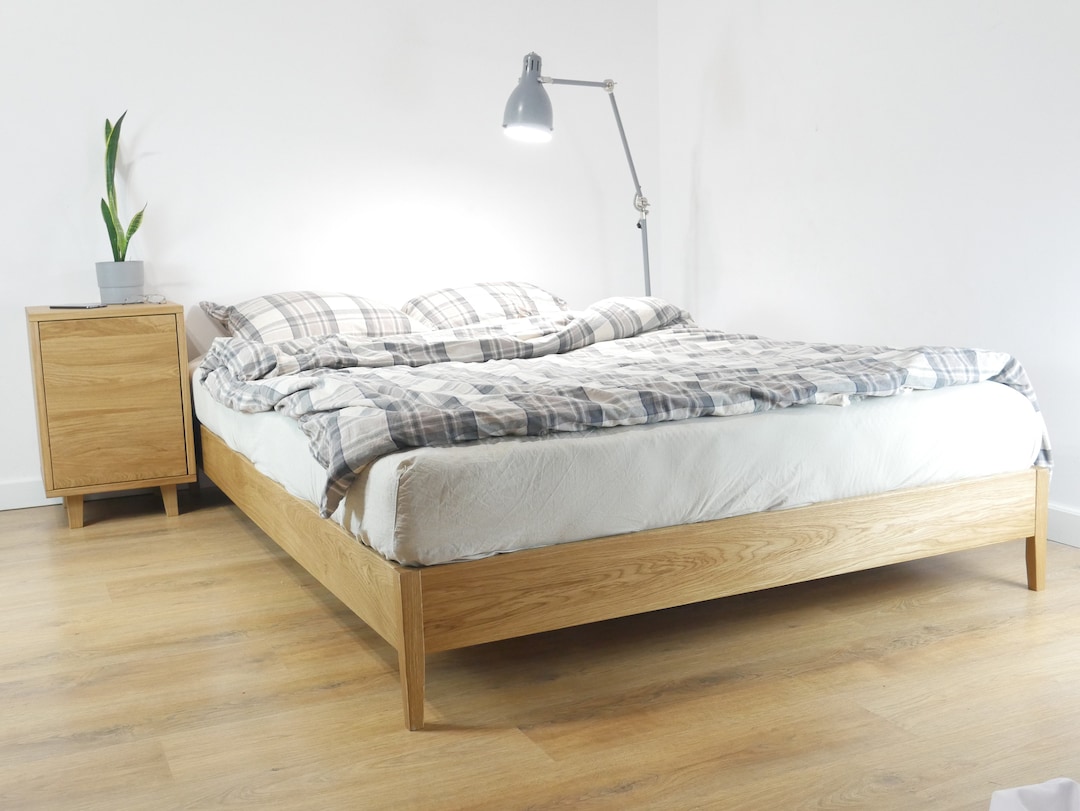 Solid Oak Bed Frame - Minimalist Design Available in Four Sizes (from ...