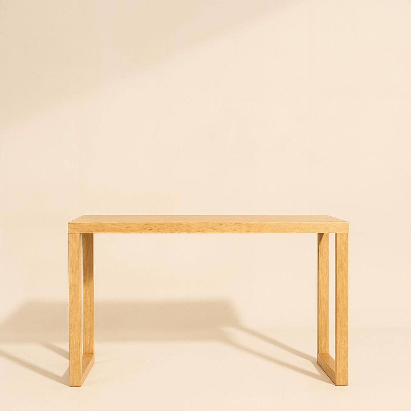 Natural Oak Minimalist Desk for Home and Office - 100% Solid Oak Wood ...